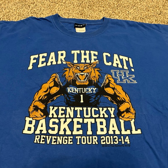 Shirts | Vintage University Of Kentucky Wildcats Basketball Graphic Tee ...